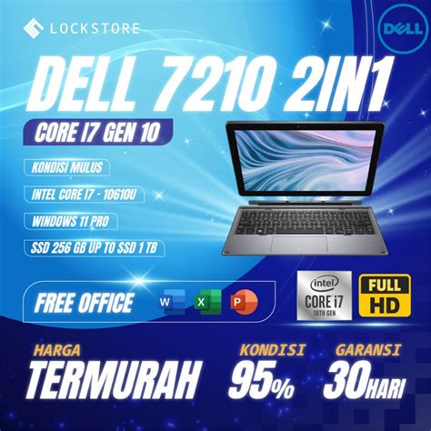 Jual Laptop Dell Latitude 7210 2 In 1 Core I7 Gen 10 Ssd 512gb Ram 16gb Ssd 128gb Shopee