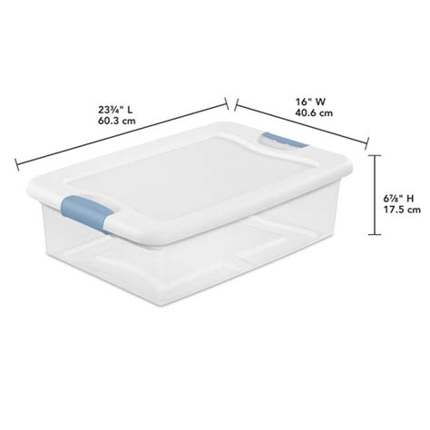 Sterilite 24 Pack Latching Box Clear Plastic Under Bed