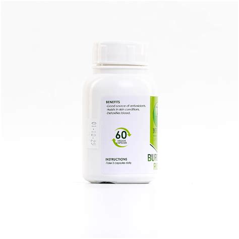 Burdock Root Capsules 60 Mphos Electric Alkaline Lifestyle