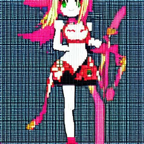 Anime Girl Pixel Art Templates