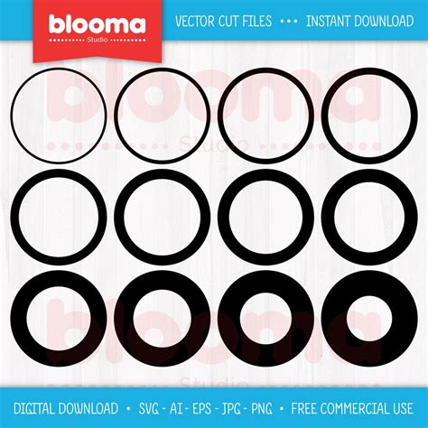 Circle Frame Svg Circle Outline Svg Circle Strokes Svg Circle