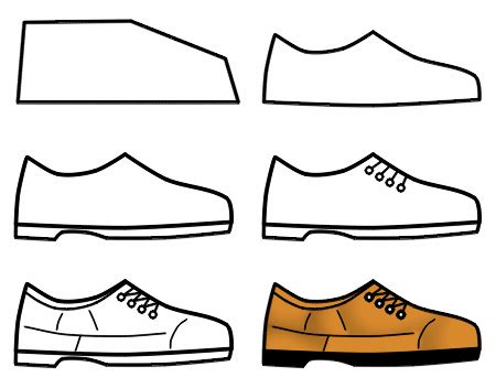 Learn How To Draw Cartoon Shoes Step By Step