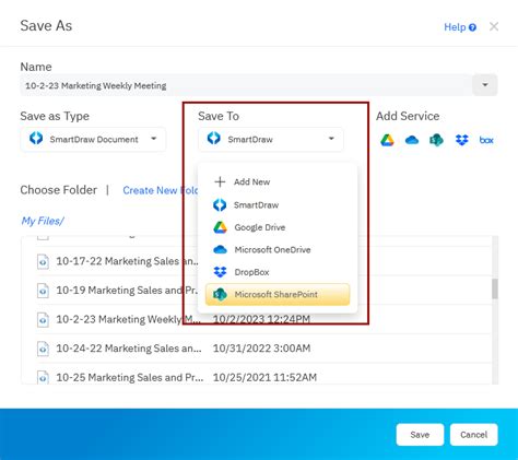 Save Share And Collaborate Using Microsoft Sharepoint Smartdraw