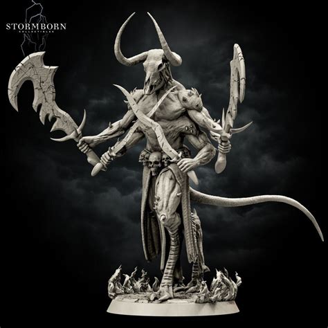 Moloch The Soulless Demon Of Death 28mm 120mm Scale Resin 3d