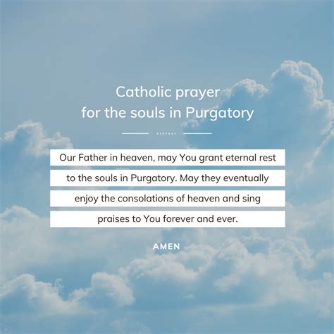 Catholic Prayer For The Souls In Purgatory Avepray