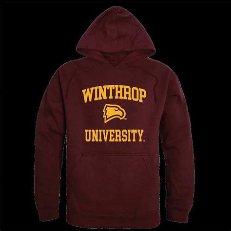 Winthrop University Eagles Seal Hoodie Maroon Small