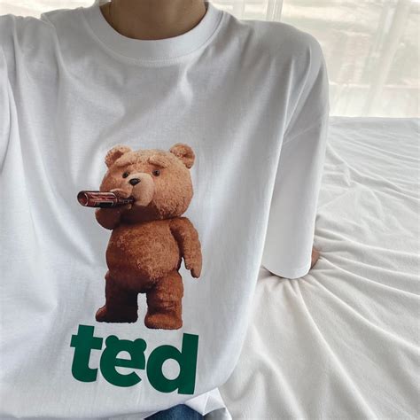 남녀공용 오버핏 드렁크 테드 곰돌이 오버핏 반팔 티셔츠 커플티 에이블리