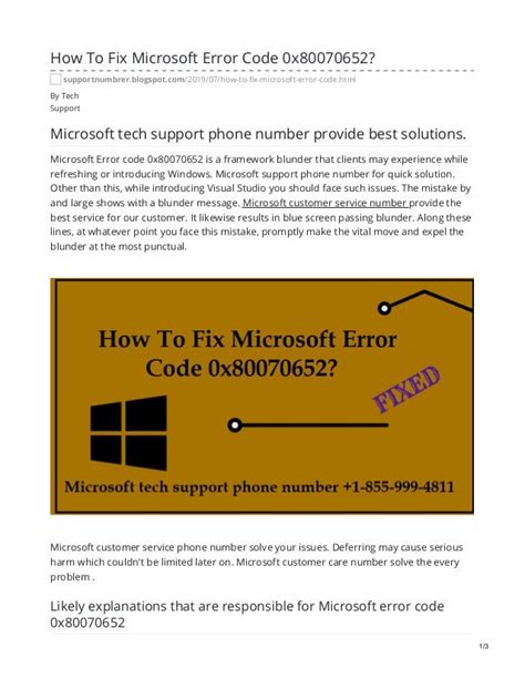 How To Fix Microsoft Error Code 0x80070652