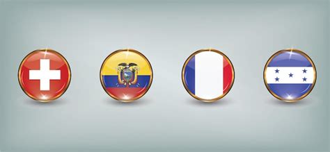 Premium Vector National Flag Glass Botton