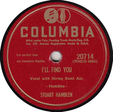 Stuart Hamblen Ill Find You Remember Me Im The One Who Loves