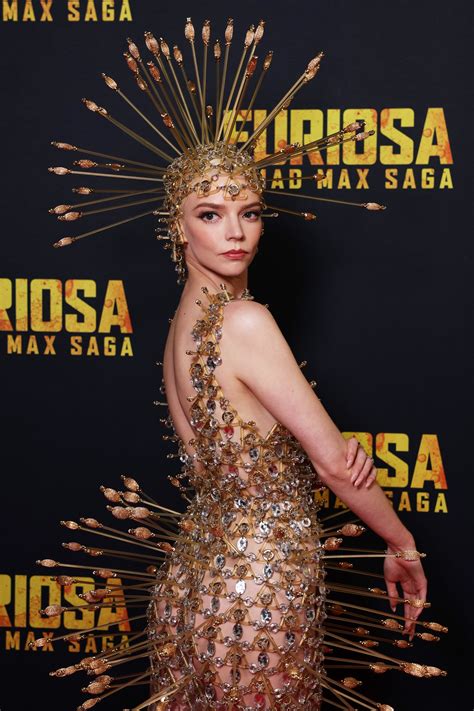 Anya Taylor Joy Wears Dramatic Paco Rabanne Look At Furiosa Premiere