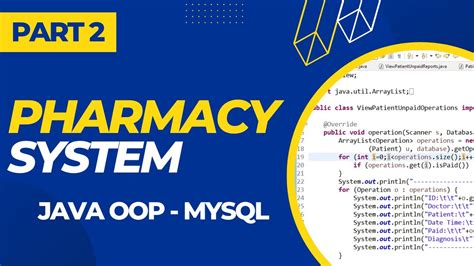Pharmacy Management System Using Java Object Oriented Programming Oop