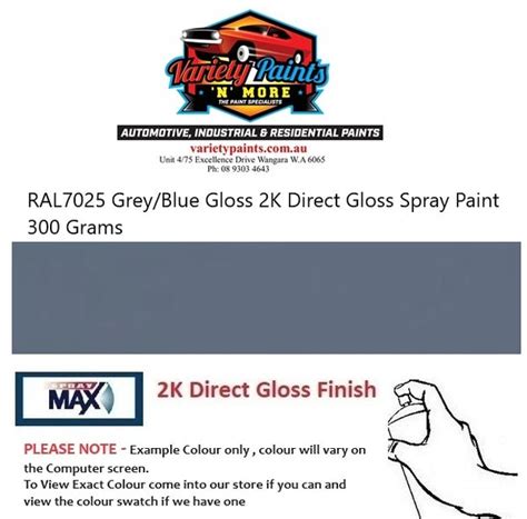 Ral7025 Greyblue Gloss 2k Direct Gloss Spray Paint 300 Grams