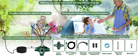 Ubynid Standing Misters For Outside Patio Upgraded 26 2ft
