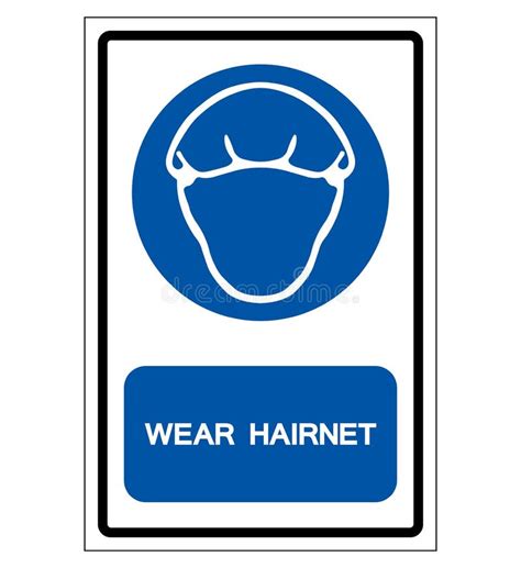Wear Hairnet Symbol Sign Vector Illustration Isolate On White