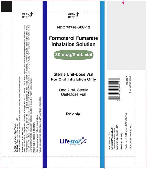Formoterol Inhalation Solution Package Insert