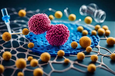 Premium Ai Image A Blue And Red Raspberry Is Surrounded By Tiny