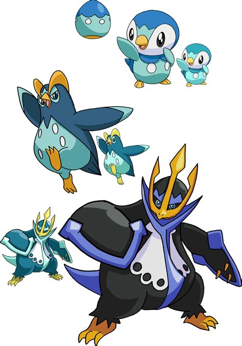 Piplup Pokemon Evolution Water Type Cute Character Starter Pokemon Png