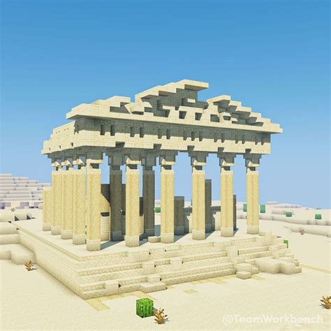 Historic Greek Temple In Minecraft