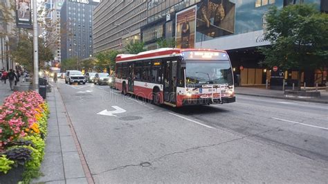 Toronto Shuttle Bus In Downtown Toronto Editorial Photography Image