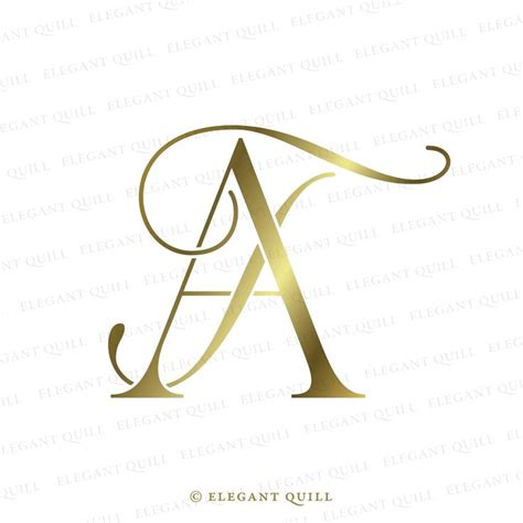 Monogram Ta Initials Logo Monogram Wedding Logo Monogram Initials Logo