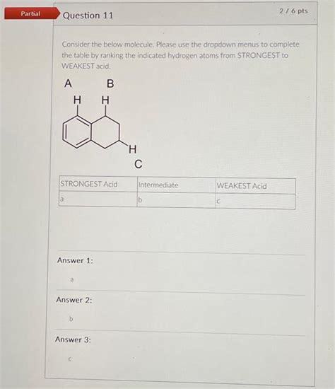 Solved Consider The Below Molecule Please Use The Dropdown Chegg