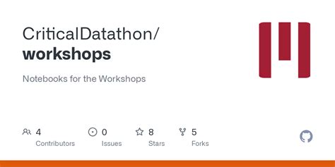 Github Criticaldatathon Workshops Notebooks For The Workshops