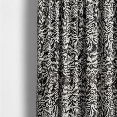 Piccadilly Collection Leaf Floral Pattern Woven Upholstery Black