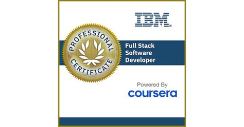 Ibm Full Stack Software Developer Professional Certificate Was Issued