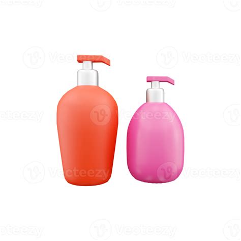 3d Render Spray Bottles 3d Rendering Red And Pink Spray Bottles 3d