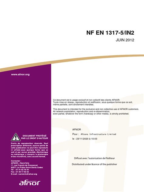 Nf En 1317 5 In2 Pdf Beam Structure Civil Engineering
