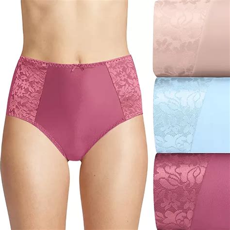 Womens Bali® 3 Pack Double Support Hi Cut Panties Dfdbh3