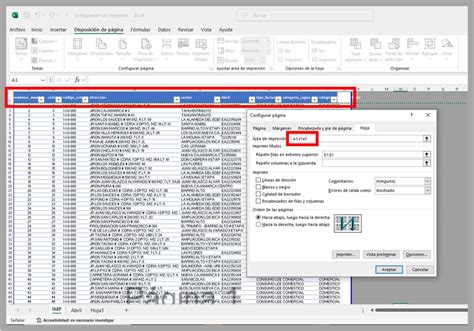 Configuración Para Imprimir Correctamente En Excel