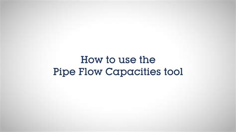 Pipe Flow Capacities Wavin Myportal