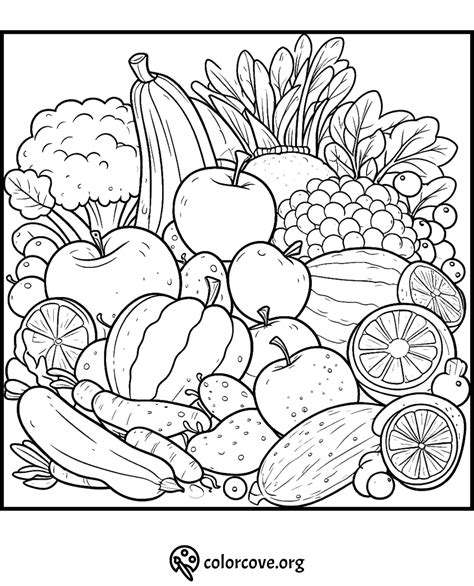 Healthy Food Coloring Pages