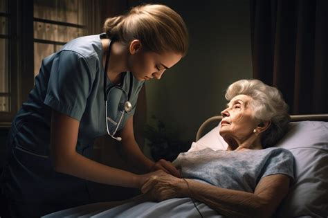 Premium Photo Young Nurse Assisting A Senior Woman In A Nursing Home