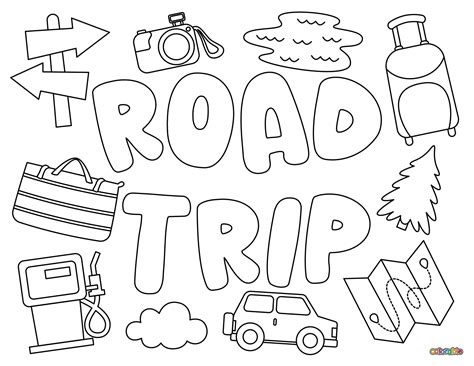 Road Trip Coloring Pages 15 Free Pages Colorable