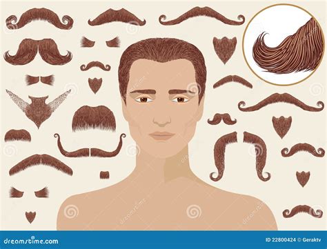 Baffi E Barbe Per Luomo Illustrazione Vettoriale Illustrazione Di