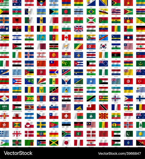 World Flags And Map Royalty Free Vector Image Vectorstock