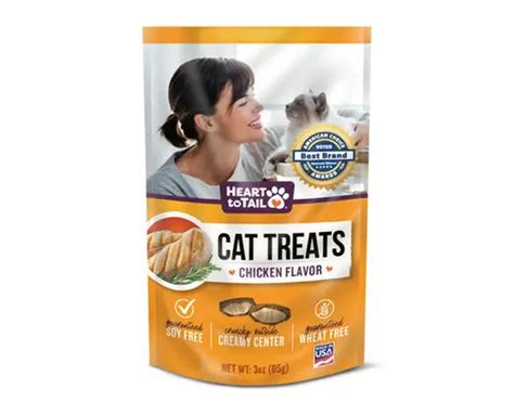 Heart Totail Cat Treats Chicken Flavor Golosinas Para Gatos Sabor Po