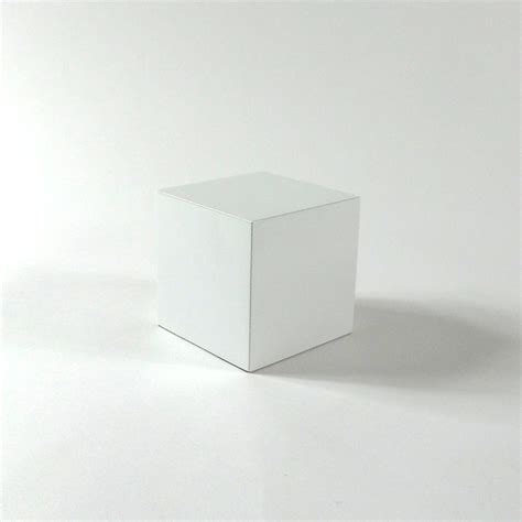 Small White Wooden Cube Display Block Tjdc