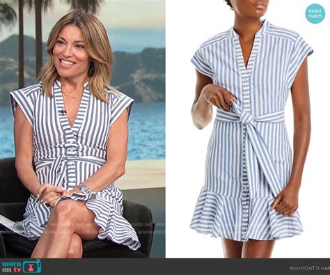 Wornontv Kits Blue Stripe Tie Waist Mini Dress On Access Hollywood