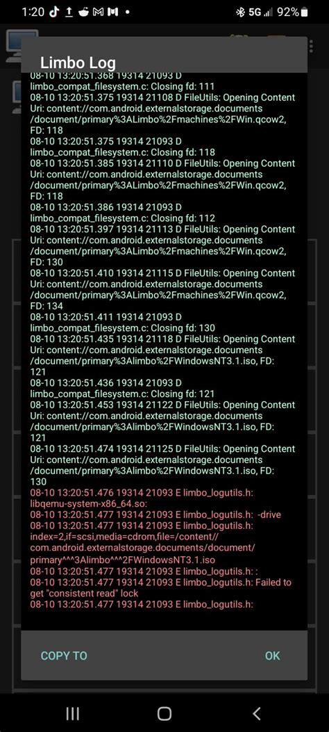 Limbo Pc Emulator Android Crashes When I Run The Vm With Cdrom R