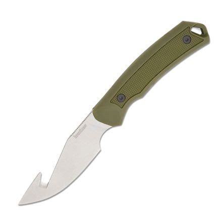 Sharp Edge Kershaw Deschutes Skinner Olive Wgut Hook Stonewash Blade