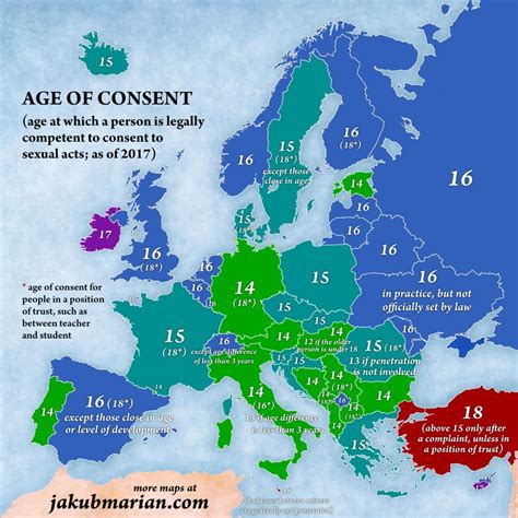 An Eye Opening Look At Sexual Consent Ages Around Europe Map Protothema English