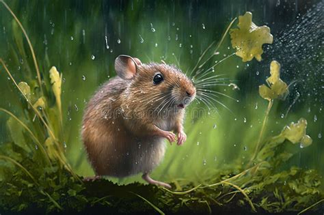 Cute Mouse Dancing Rain Stock Illustrations 65 Cute Mouse Dancing