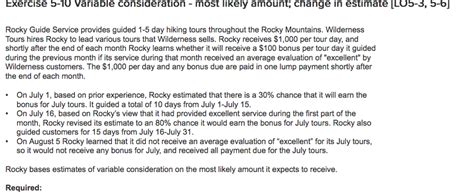 Solved Exercise 5 10 Variable Consideration Most Likely