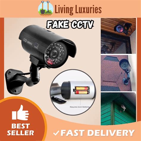 Led Fake Cctv Dummy Simulation Security Camera Anti Theft Wireless Guard Monitor Cctv Palsu