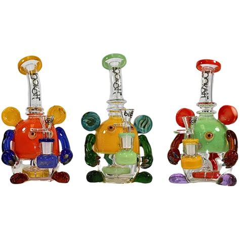 Lookah Waterpipes Inch Glass Mickey Cute Dab Rig Smoke Roll Vape
