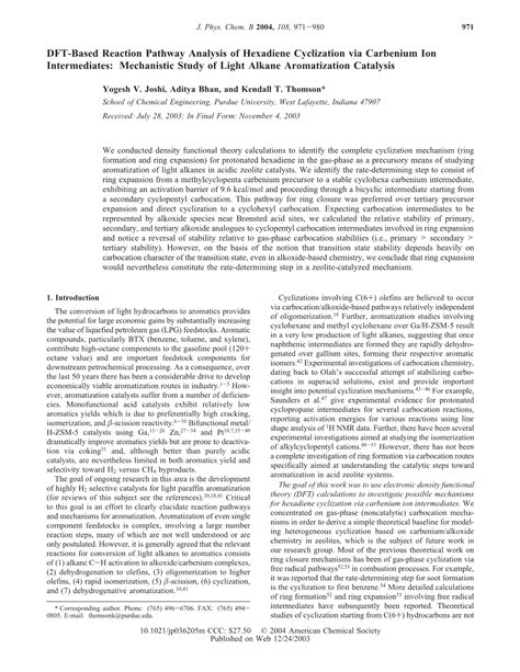 Dft Based Reaction Pathway Analysis Of Hexadiene Cyclization Via